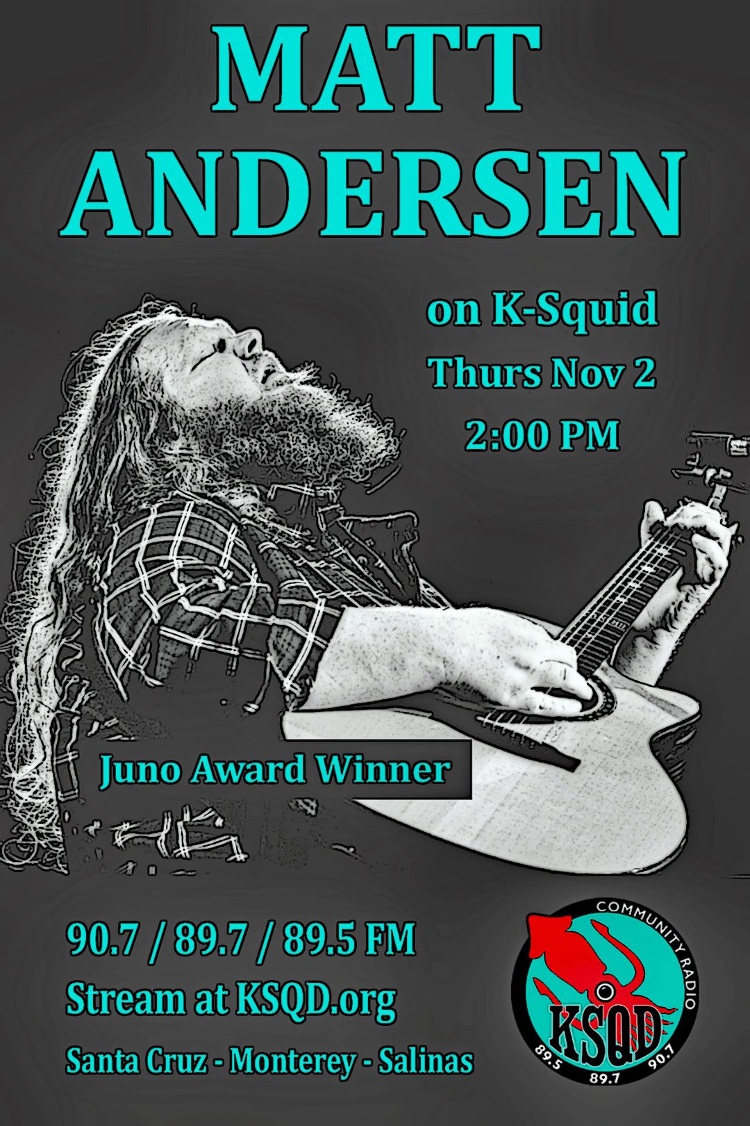 Songwriter Matt Andersen to join David Bean live Thursday | KSQD.org